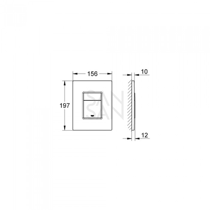Vajutusnupp Grohe Skate Cosmopolitan 38732 titaankroom - WC-potid