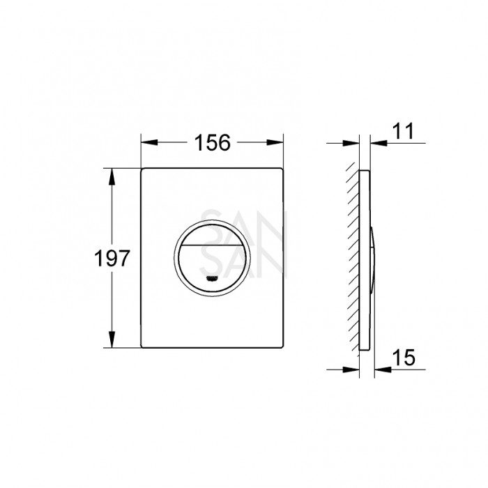 Vajutusnupp Grohe Nova Cosmopolitan 38765 kroom - Lisatarvikud - WC-potid