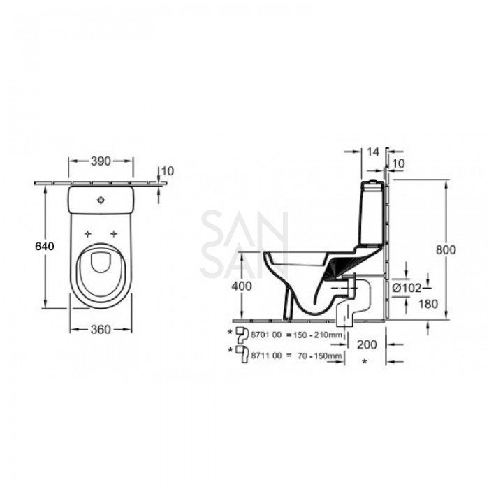 WC-pott Villeroy & Boch O.novo 56581001 Slim - Allavooluga WC-potid ...